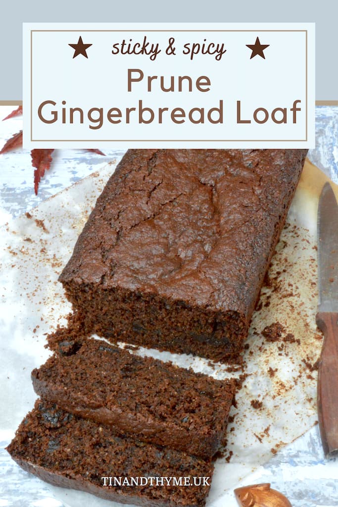 Prune Gingerbread Loaf Cake With Chocolate | Tin and Thyme