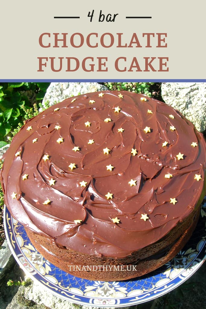 4 Bar Chocolate Fudge Cake | Tin and Thyme