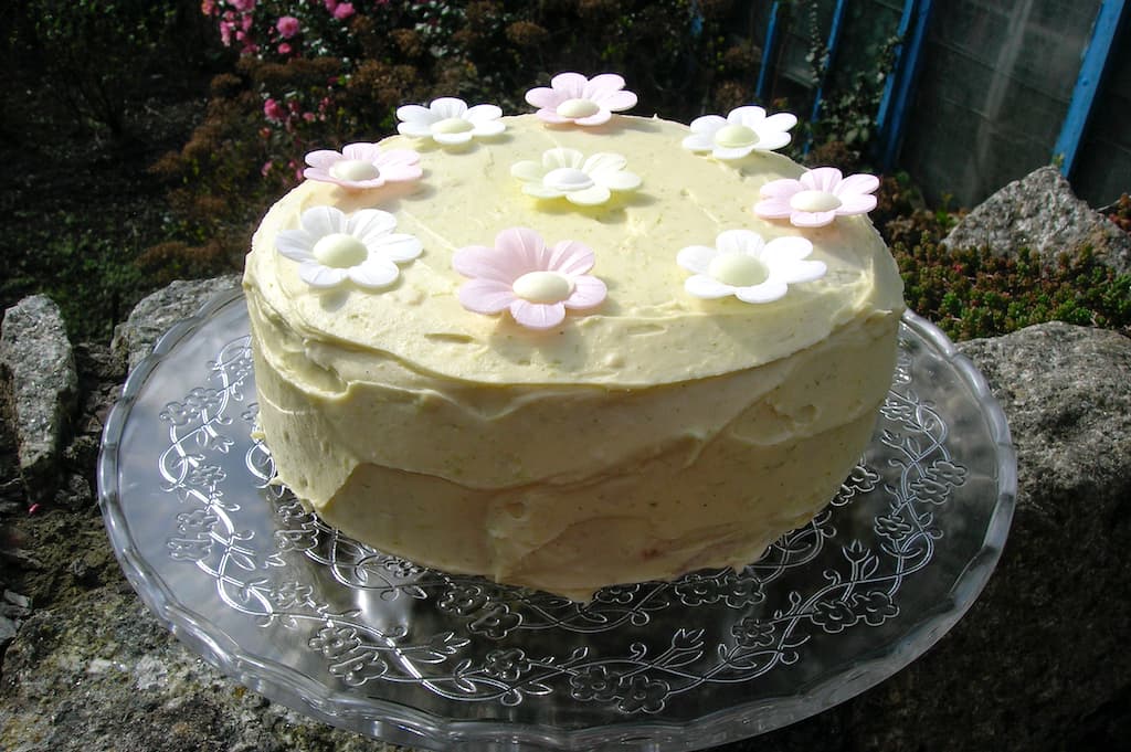 Genoise Sponge with Lime and White Chocolate | Tin and Thyme