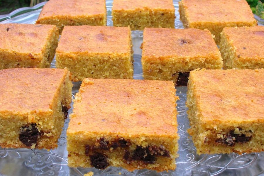 Choc Chip Honey Cornbread | Tin and Thyme