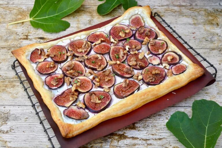 Fig And Goat's Cheese Tart With Honey And Walnuts | Tin and Thyme