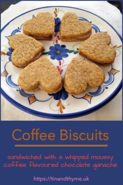Coffee Biscuits With Whipped Coffee Chocolate Ganache | Tin and Thyme