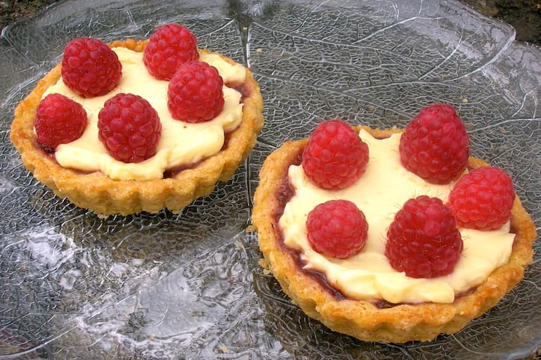 Raspberry Tarts With Chantilly Cream | Tin and Thyme