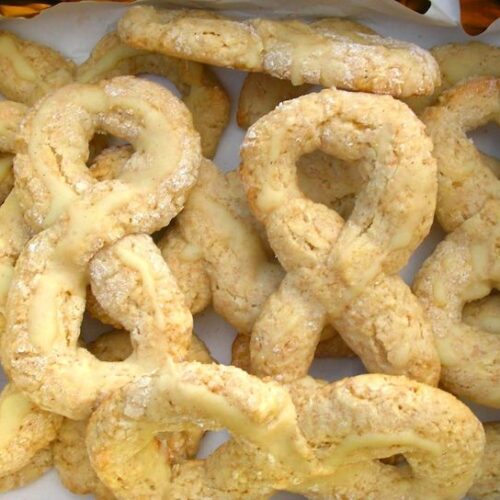 Jumbles with a White Chocolate Lemony Drizzle | Tin and Thyme