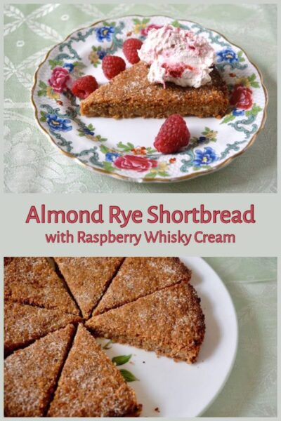 Almond Rye Shortbread with Whisky Raspberry Cream | Tin and Thyme
