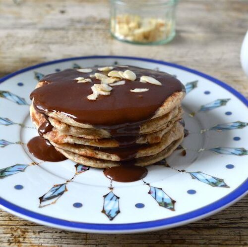 Wholemeal Spelt Pancakes with Coffee Cardamom Chocolate Sauce | Tin and ...