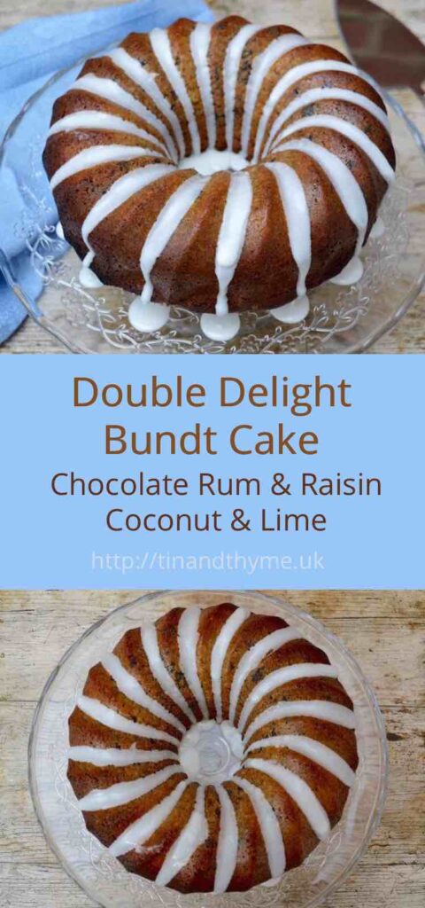 Double Delight Bundt Cake: Rum & Raisin and Coconut & Lime | Tin and Thyme
