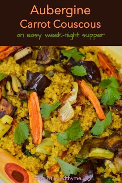 Aubergine Carrot Couscous: Bazaar Cookbook Review | Tin and Thyme