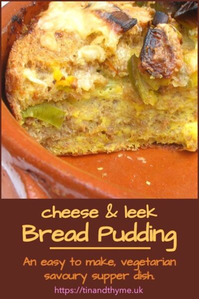 Cheese and Leek Bread Pudding with Cranks | Tin and Thyme