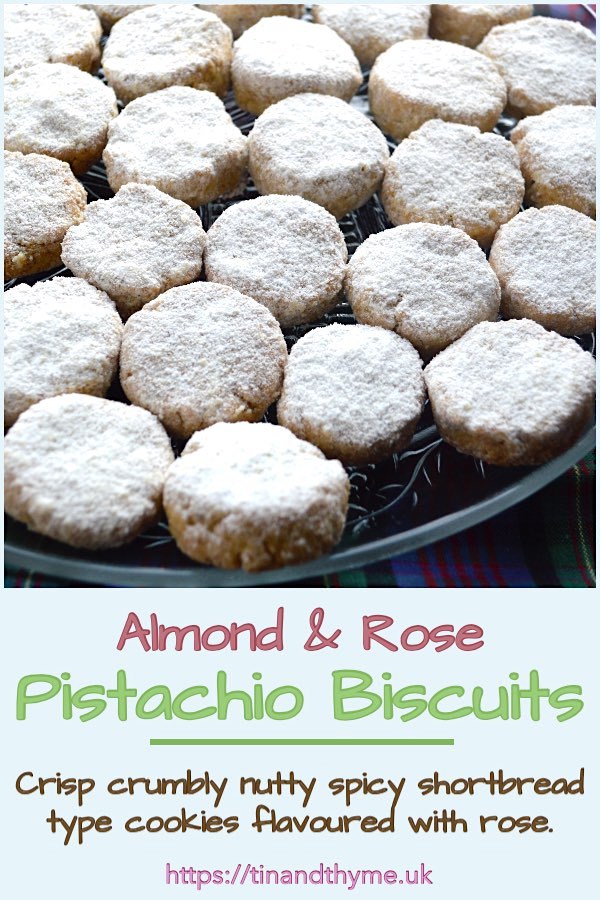 Pistachio Biscuits with Fragrant Rose and Almonds