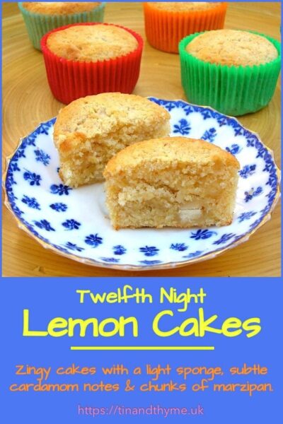 Twelfth Night Cakes with Lemon, Cardamom & Marzipan | Tin and Thyme