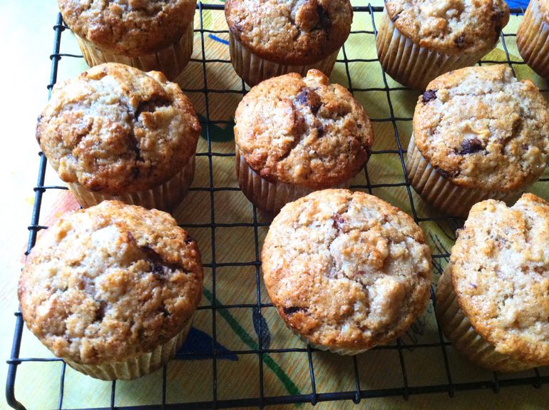 Apple Chocolate Chip Muffins with Cream Cheese | Tin and Thyme