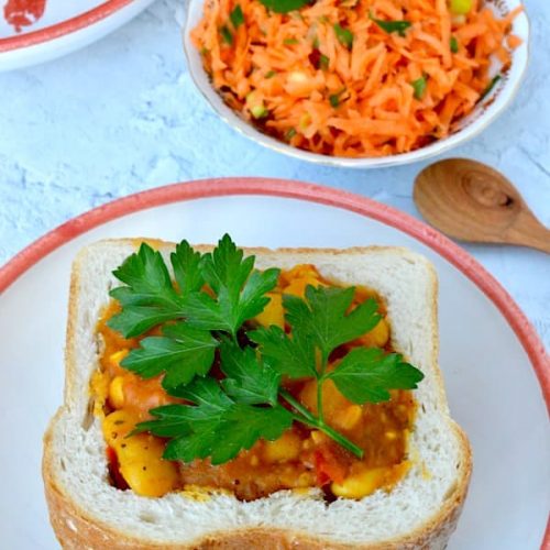 Bunny Chow: Bean Curry In A Bread Bowl | Tin and Thyme