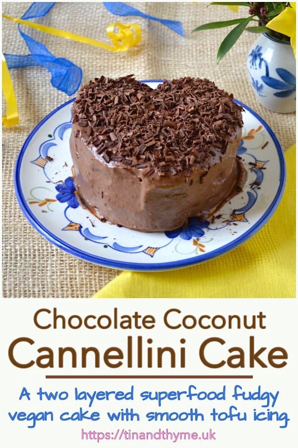 Chocolate Coconut Cannellini Cake: Healthy and Vegan | Tin and Thyme