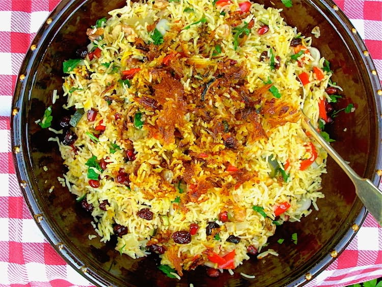 Jewelled Persian Rice with Tahdig | Tin and Thyme