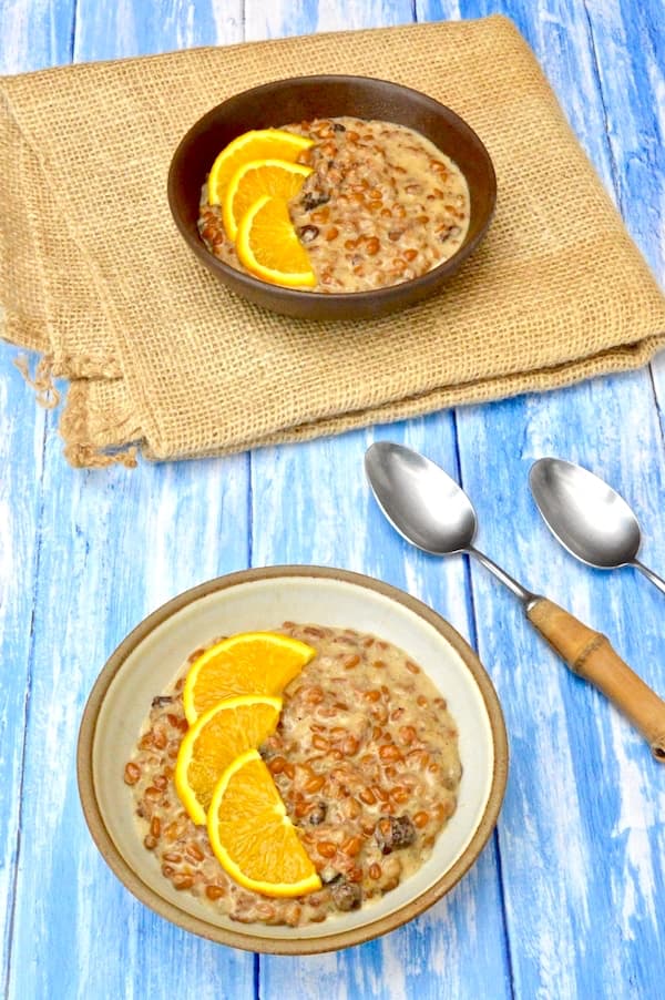 Frumenty: a Breakfast Wholegrain Wheat Porridge | Tin and Thyme