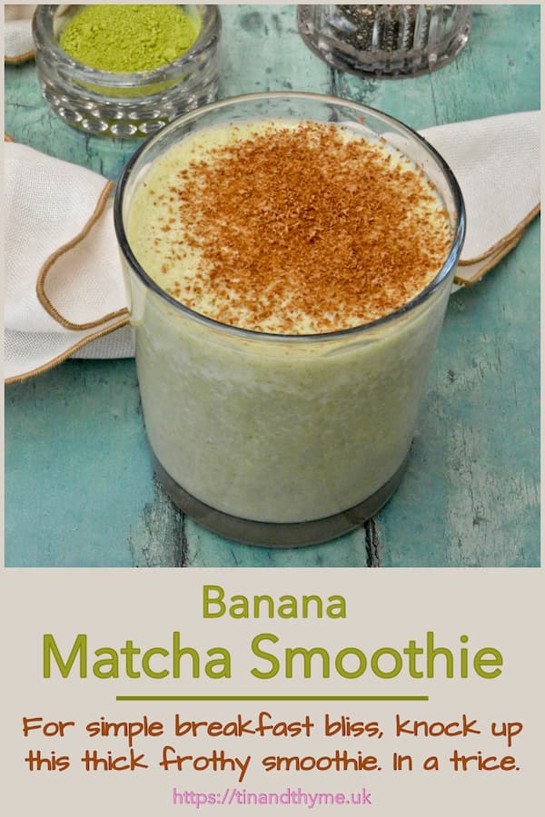 Banana Matcha Smoothie for a Superfood Breakfast | Tin and Thyme
