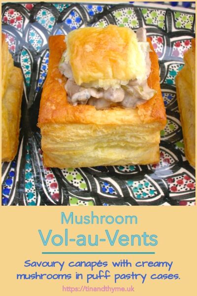 Chocolate Mushroom Vol-au-Vents and Other Canapés | Tin and Thyme