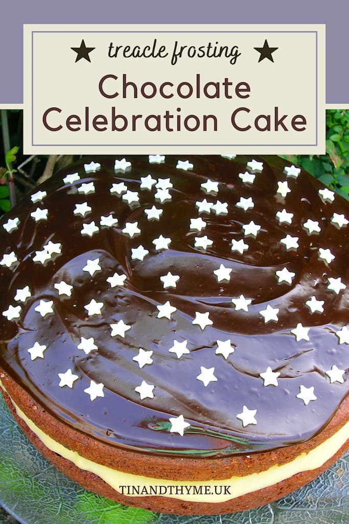 Chocolate Celebration Cake With Treacle Fudge Frosting | Tin and Thyme