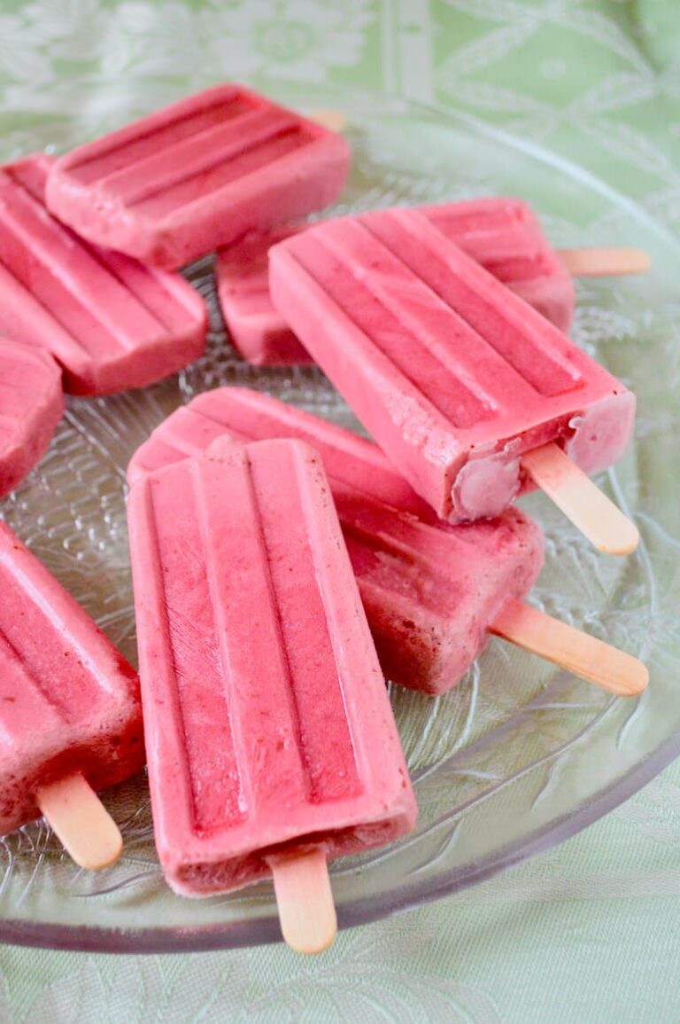 Plum Yoghurt Ice Lollies: Only 3 Ingredients | Tin and Thyme