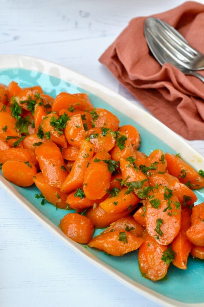 Honey Butter Glazed Carrots With Garlic | Tin and Thyme