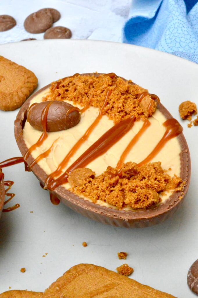 Biscoff Cheesecake Filled Easter Eggs | Tin and Thyme