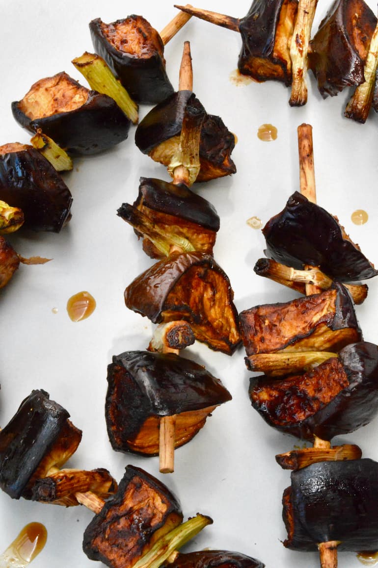 Aubergine Yakitori (Eggplant Yakitori) | Tin and Thyme
