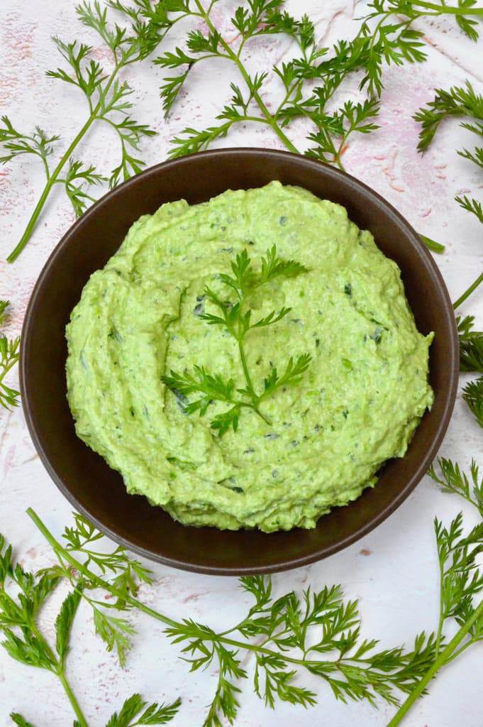 Creamy Pea Dip With Herbs | Tin and Thyme