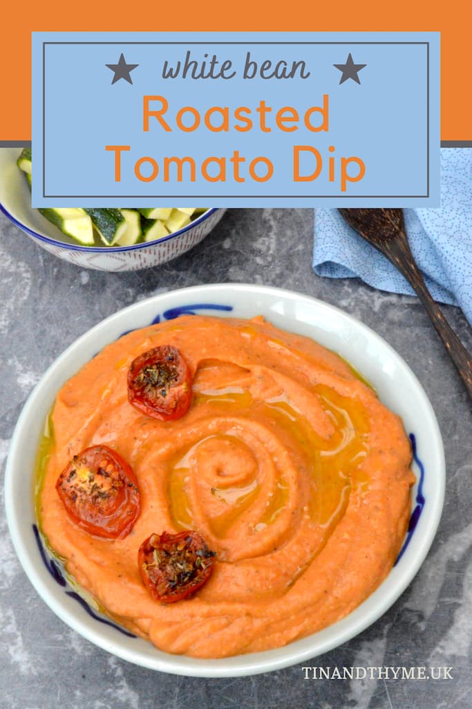 Roasted Tomato Dip: Made With White Beans | Tin and Thyme
