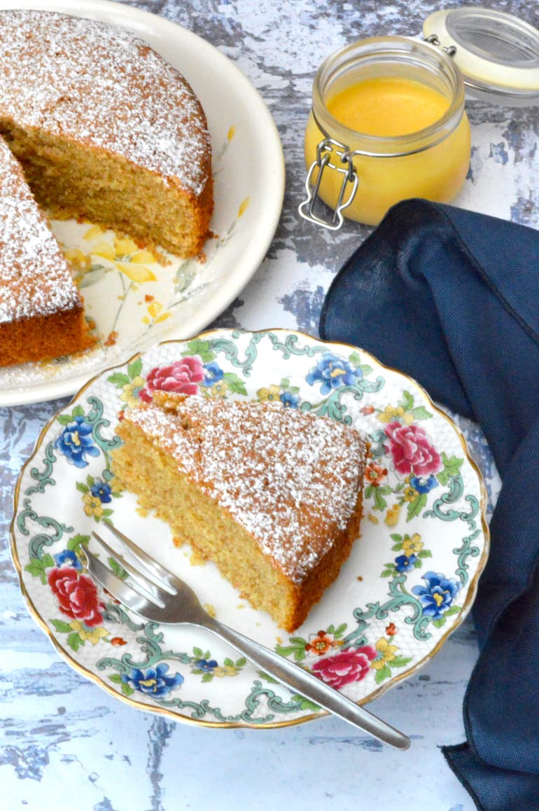 Simple Lemon Curd Cake | Tin and Thyme