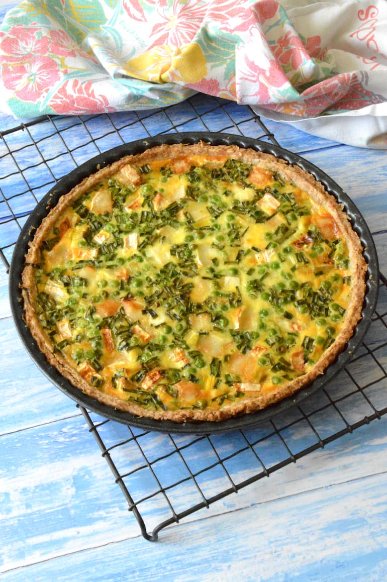 Vegetarian Spring Quiche | Tin and Thyme