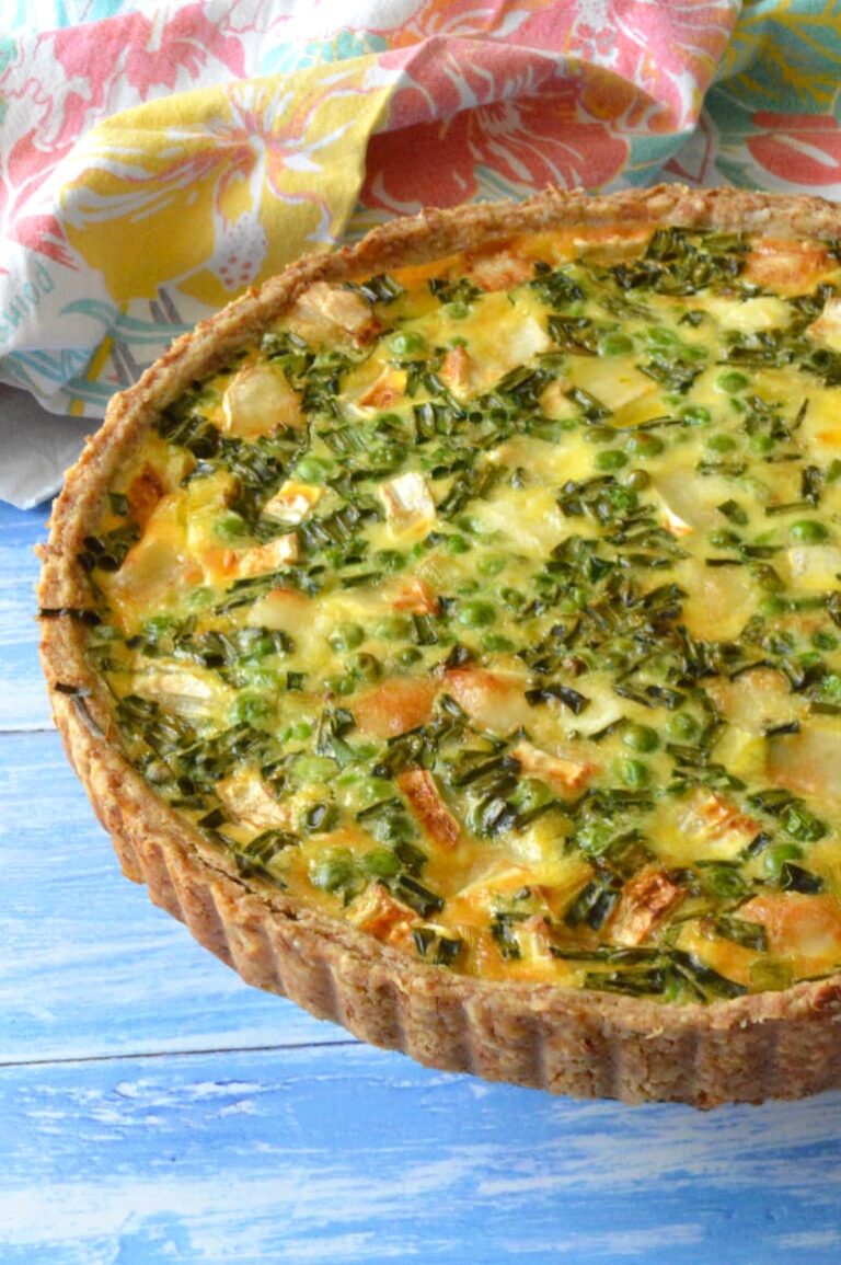 Vegetarian Spring Quiche | Tin and Thyme