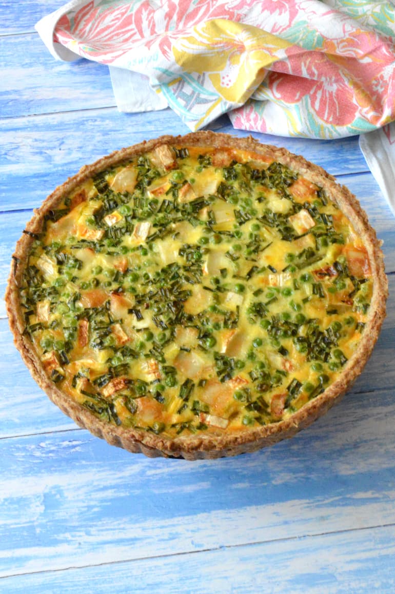 Vegetarian Spring Quiche | Tin and Thyme