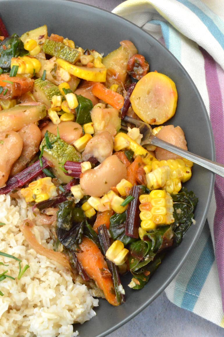 Beans, Courgettes And Sweetcorn With Roasted Hazelnuts | Tin and Thyme