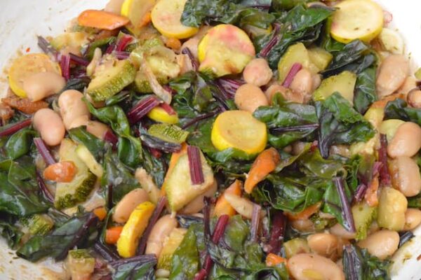 Beans, Courgettes And Sweetcorn With Roasted Hazelnuts | Tin and Thyme