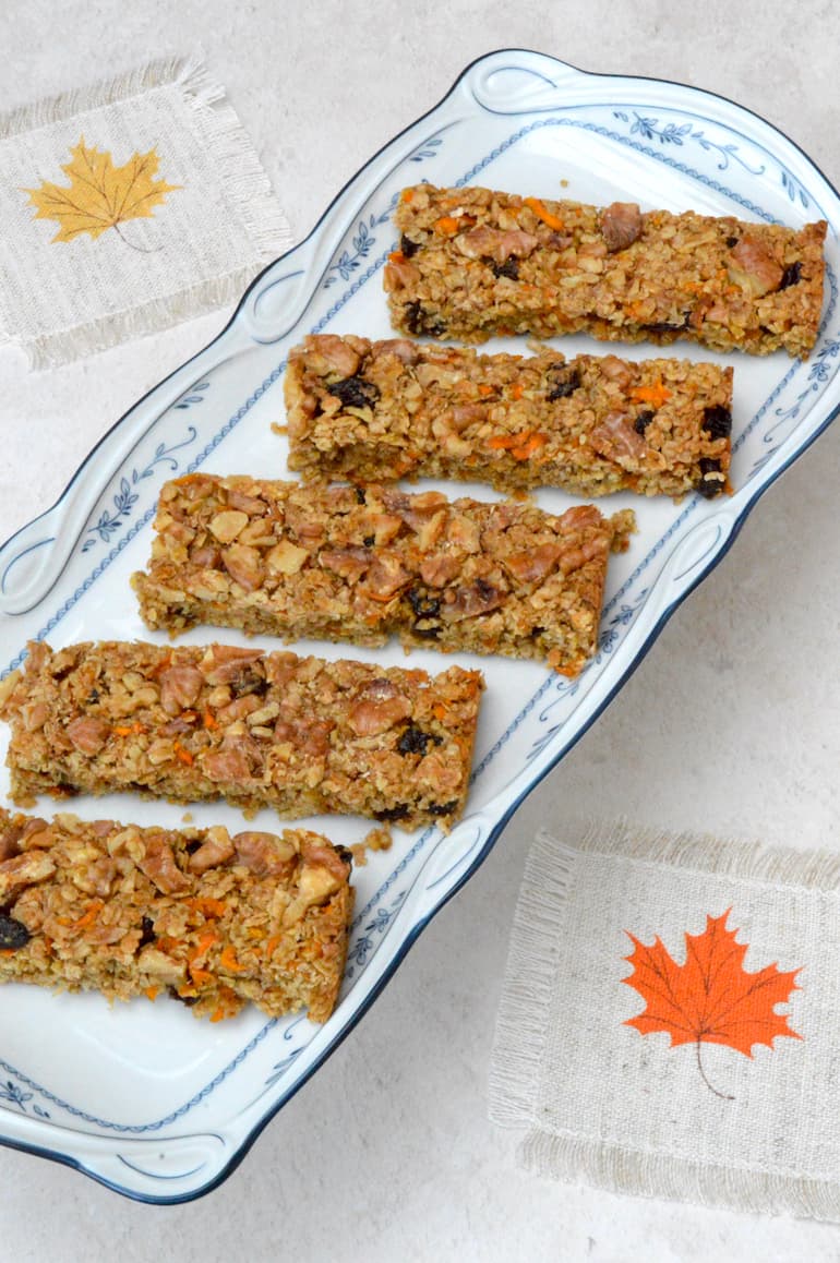 Carrot Cake Flapjacks: Autumn in a Bliss Filled Bite | Tin and Thyme
