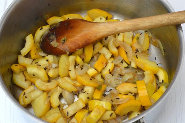 Courgettes With Baked Beans And Salsa Verde | Tin and Thyme