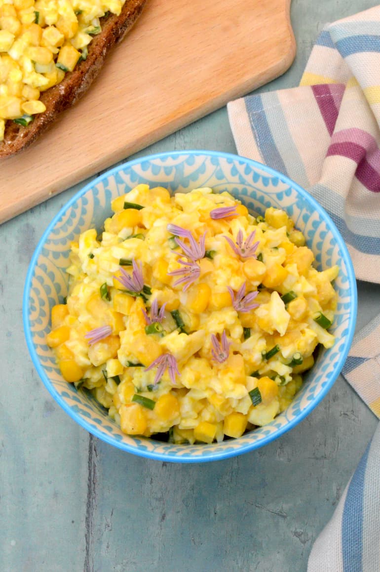 Egg Mayo With Sweetcorn | Tin and Thyme