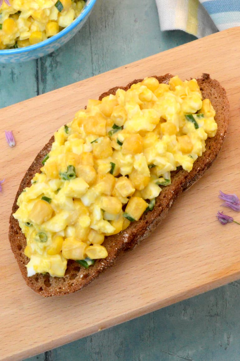 Egg Mayo With Sweetcorn | Tin and Thyme