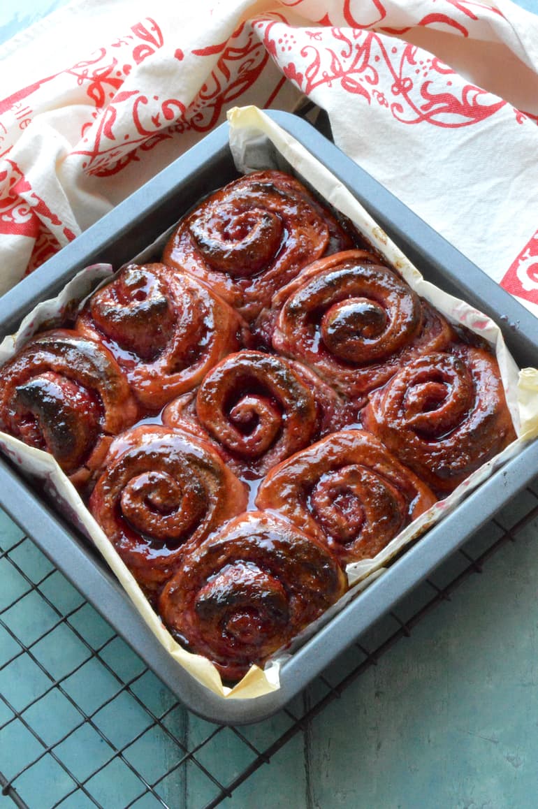 Sticky Cardamom Buns: In Fruity Scroll Form | Tin and Thyme