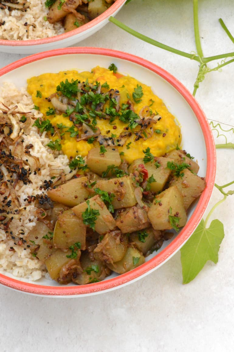 Chayote Curry: A Simple Spiced Vegetable Side Dish | Tin and Thyme
